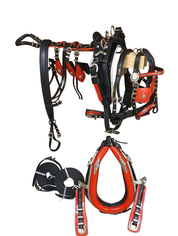 Trade Diddy Breeching harness Black and Red – Aces Equine