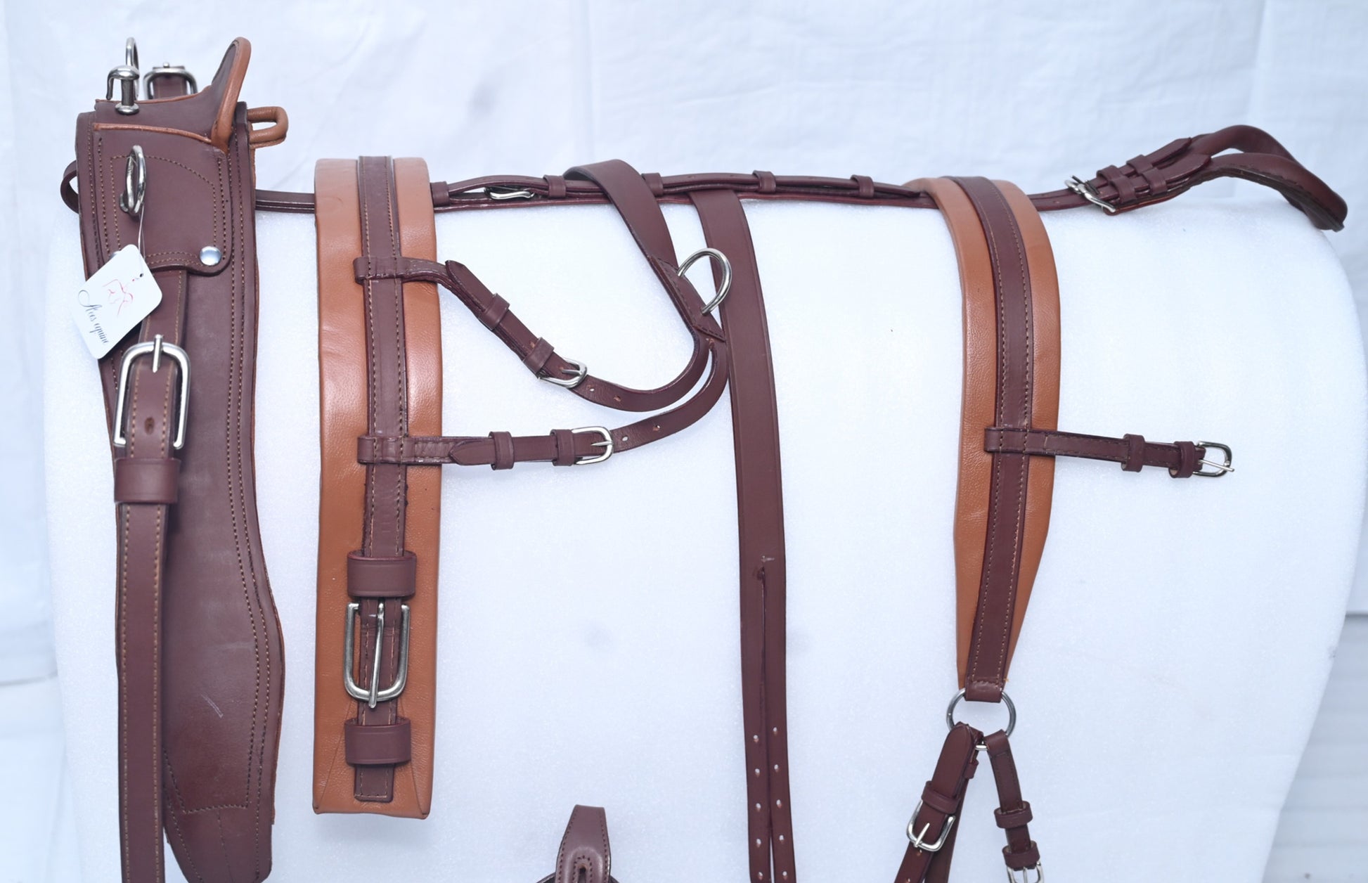 LEATHER DRIVING HARNESS SET BROWN – Aces Equine